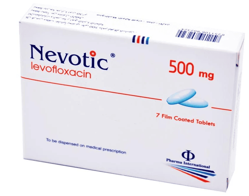 Nevotic ليفوفلوكساسين 500 مجم أقراص مضاد حيوي واسع المجال | drug5m