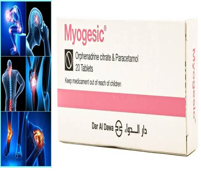 ما هو دواء ميوجيسيك Myogesic؟ تعليمات وتحذيرات الاستخدام | drug5m
